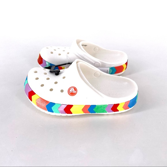 Crocband | Shoes | Crocs Crocband Kids Chevron Beaded Clog White | Poshmark